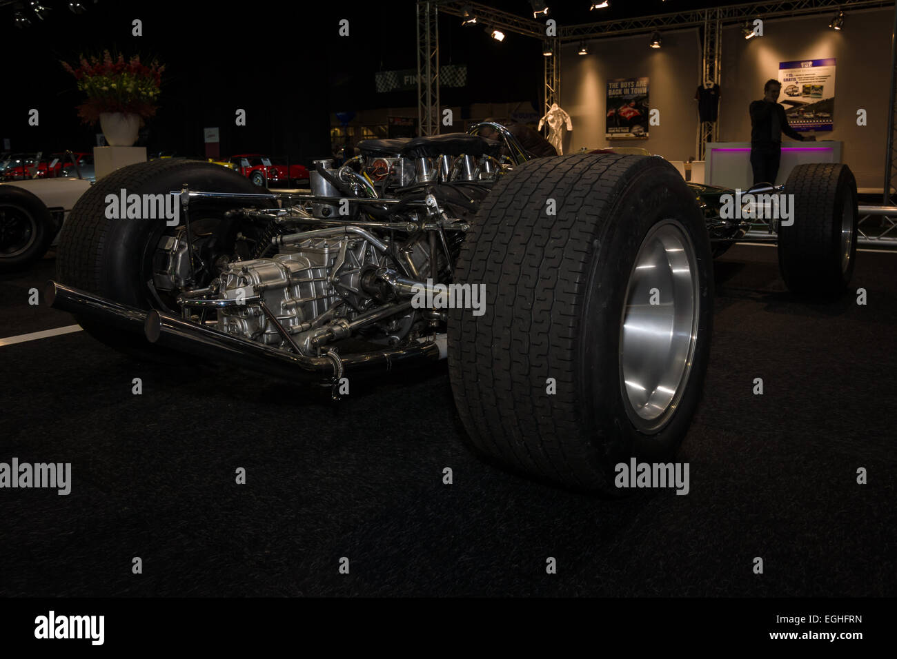 Engine of a Formula One car Lotus 49, designed by Colin Chapman and ...