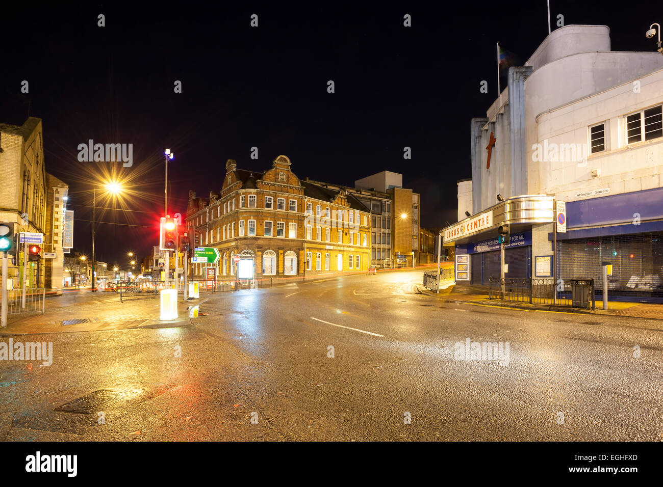 Radio Northampton Broadcasting House early hours of the morning Stock ...