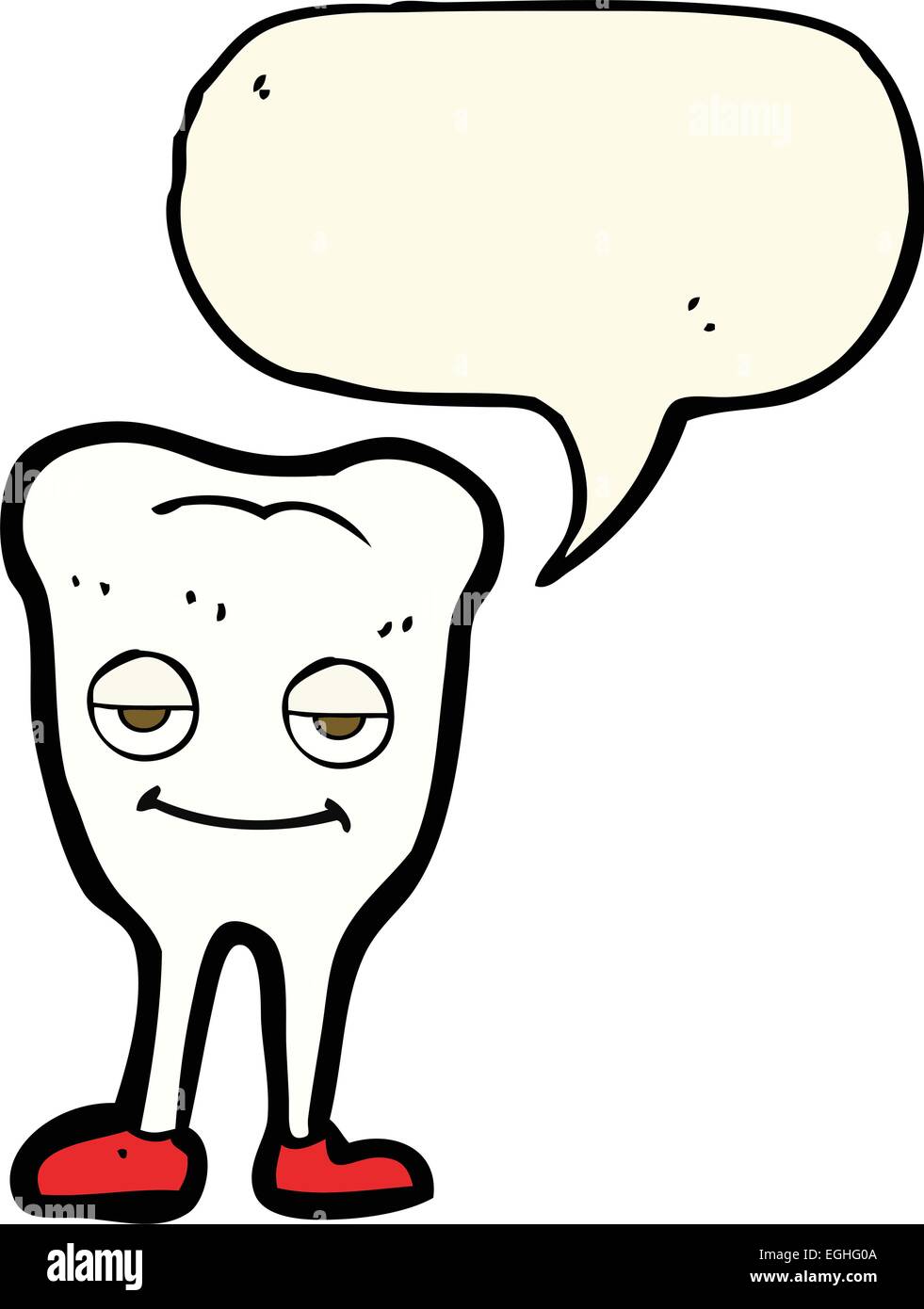 cartoon happy tooth with speech bubble Stock Vector Image & Art - Alamy