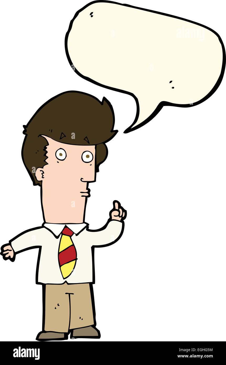cartoon man with question with speech bubble Stock Vector Image & Art ...