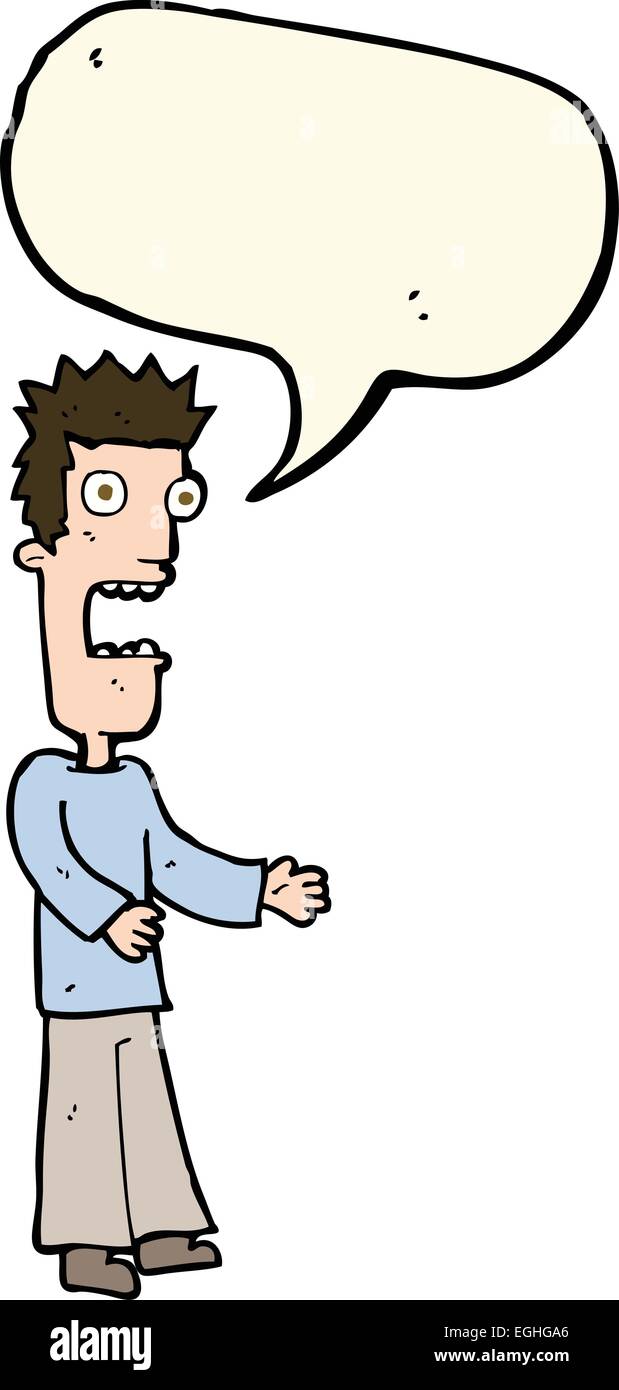 cartoon man freaking out with speech bubble Stock Vector Image & Art ...