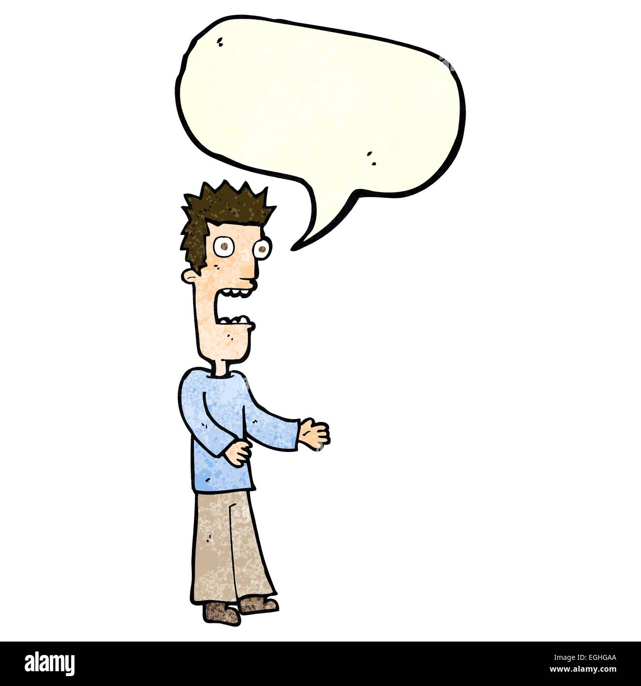 cartoon man freaking out with speech bubble Stock Vector Image & Art ...