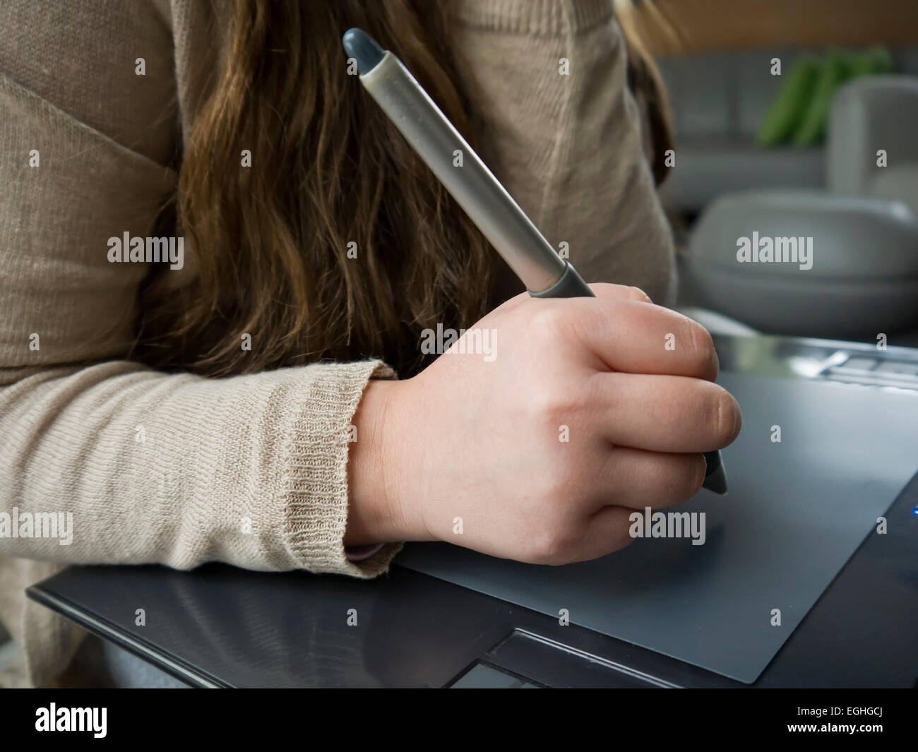 Kid tablet stylus hi-res stock photography and images - Alamy