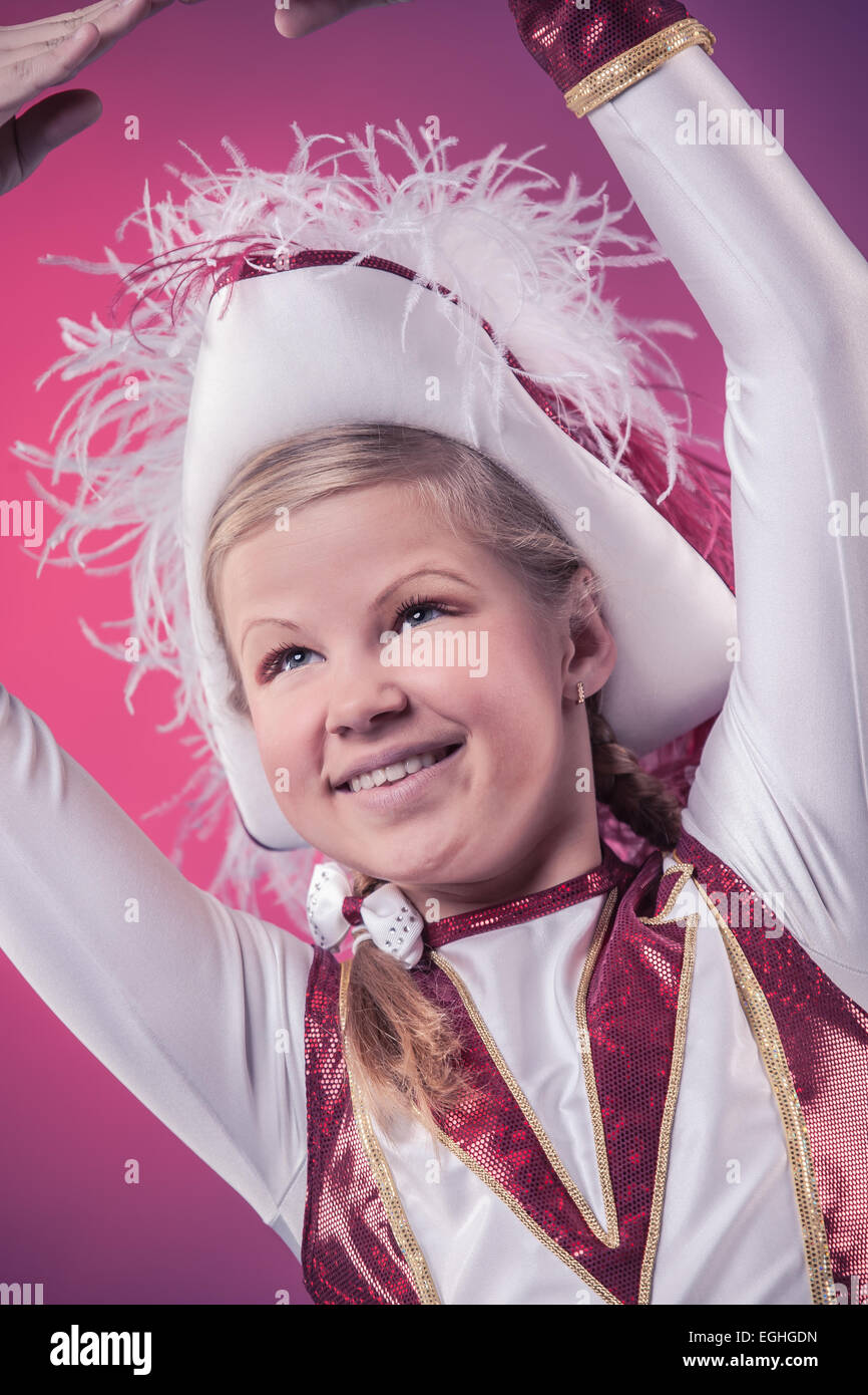 Garde dancing girl. Original name Gardetanz Tanzmariechen Stock Photo ...