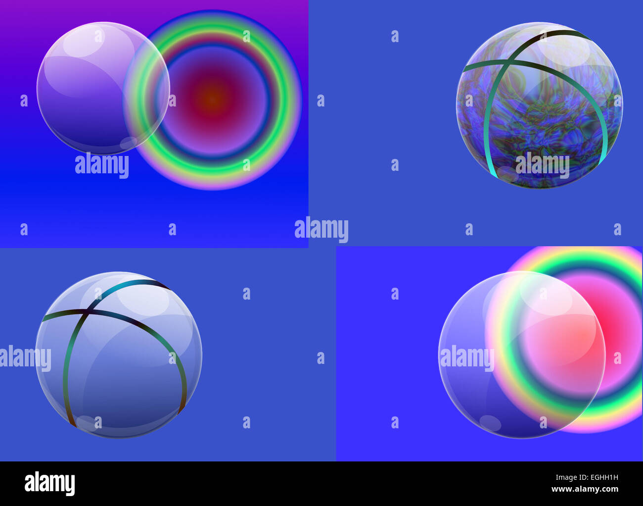 Collection of colorful shiny balls Stock Photo - Alamy