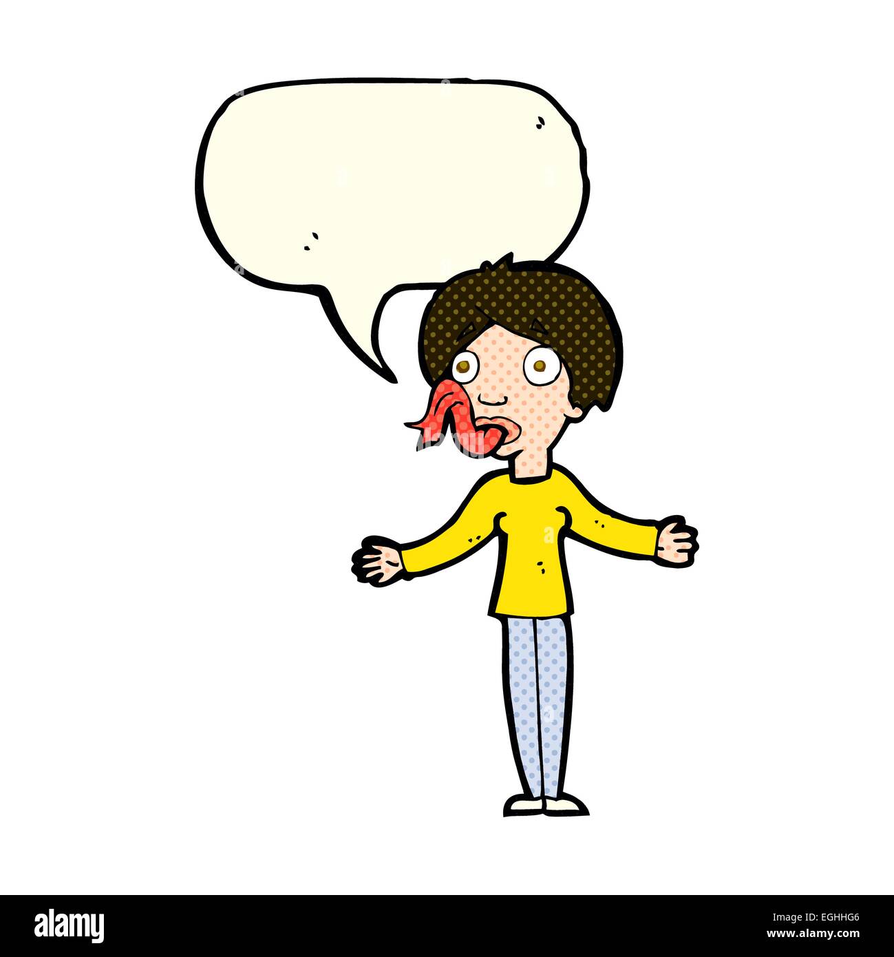cartoon woman telling lies with speech bubble Stock Vector Image & Art ...