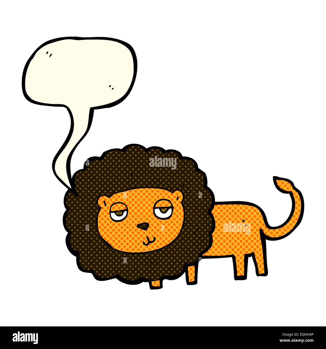 cartoon lion with speech bubble Stock Vector Image & Art - Alamy