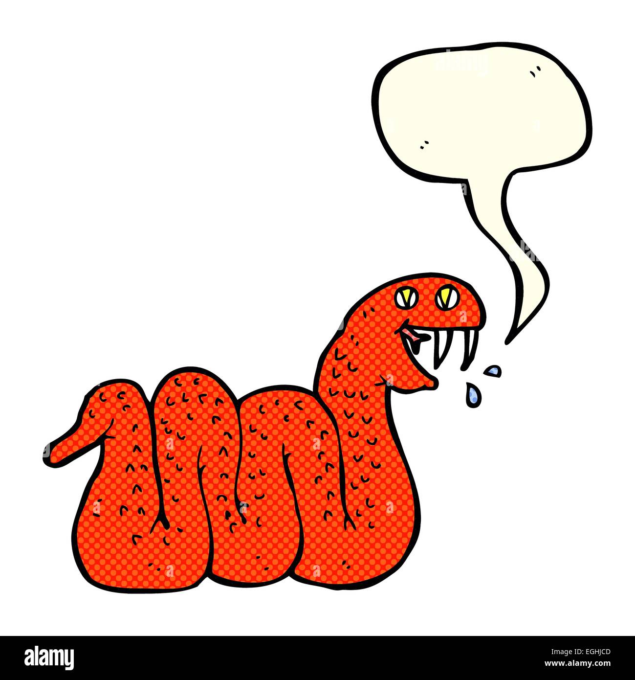 cartoon snake with speech bubble Stock Vector Image & Art - Alamy