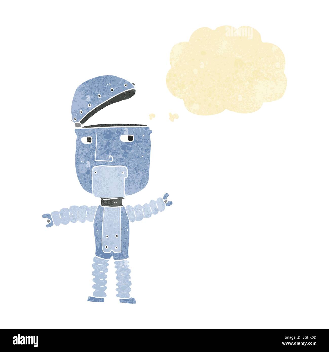 cartoon robot with thought bubble Stock Vector Image & Art - Alamy