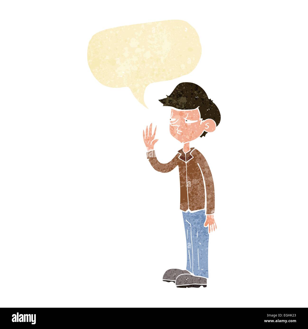 cartoon arrogant boy with speech bubble Stock Vector Image & Art - Alamy