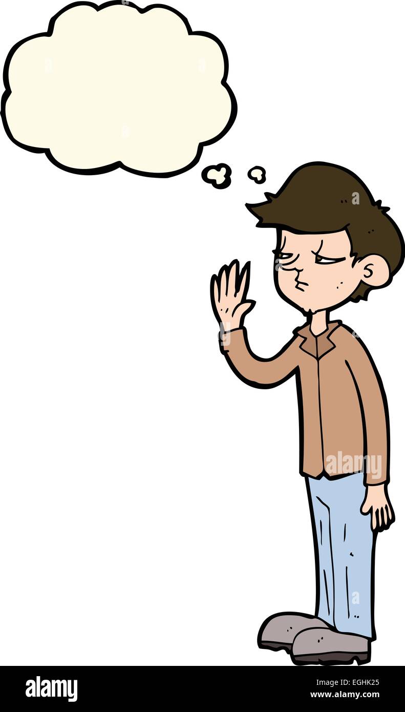 cartoon arrogant boy with thought bubble Stock Vector Image & Art - Alamy