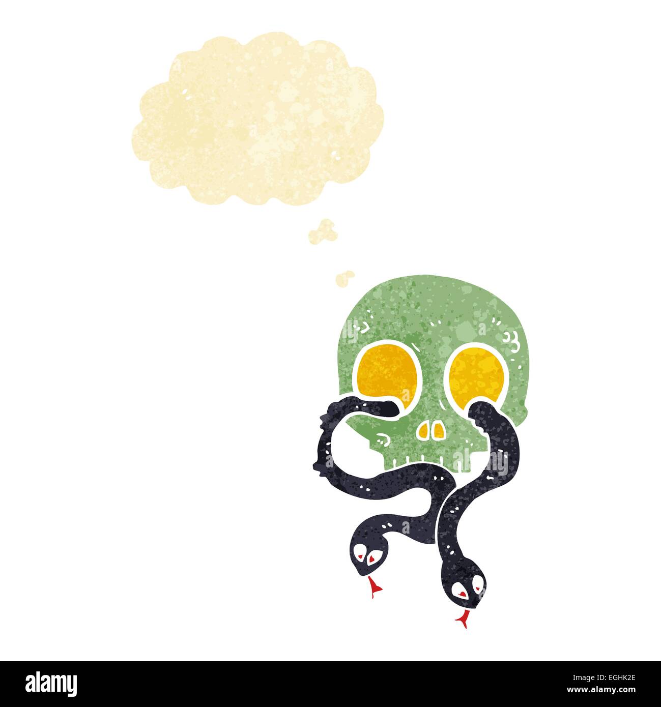 cartoon skull with snakes with thought bubble Stock Vector Image & Art ...