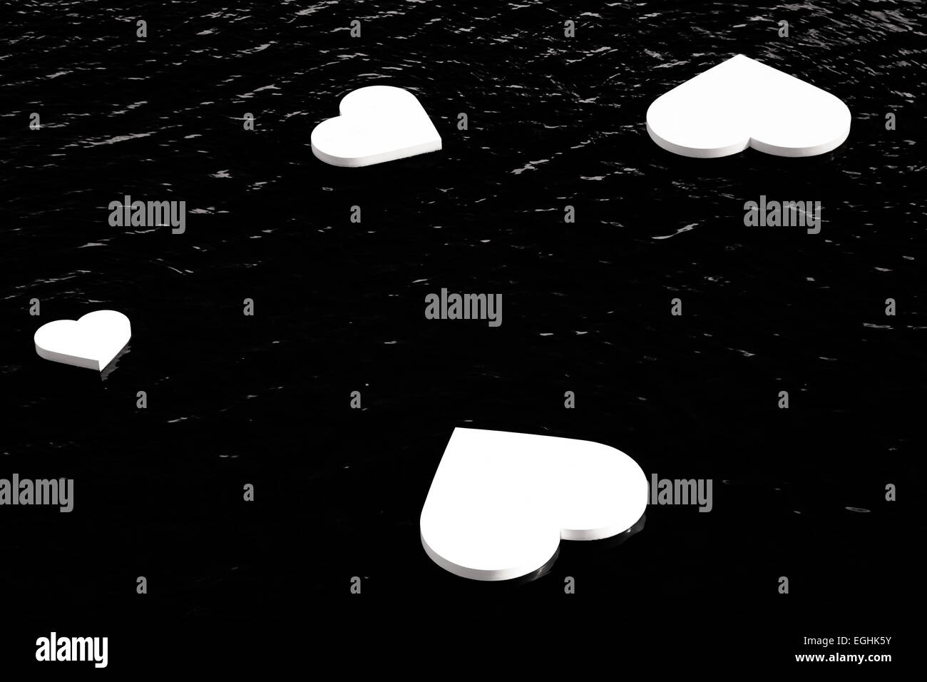 To celebrate Valentine's Day, large floating heart-shaped structures ...