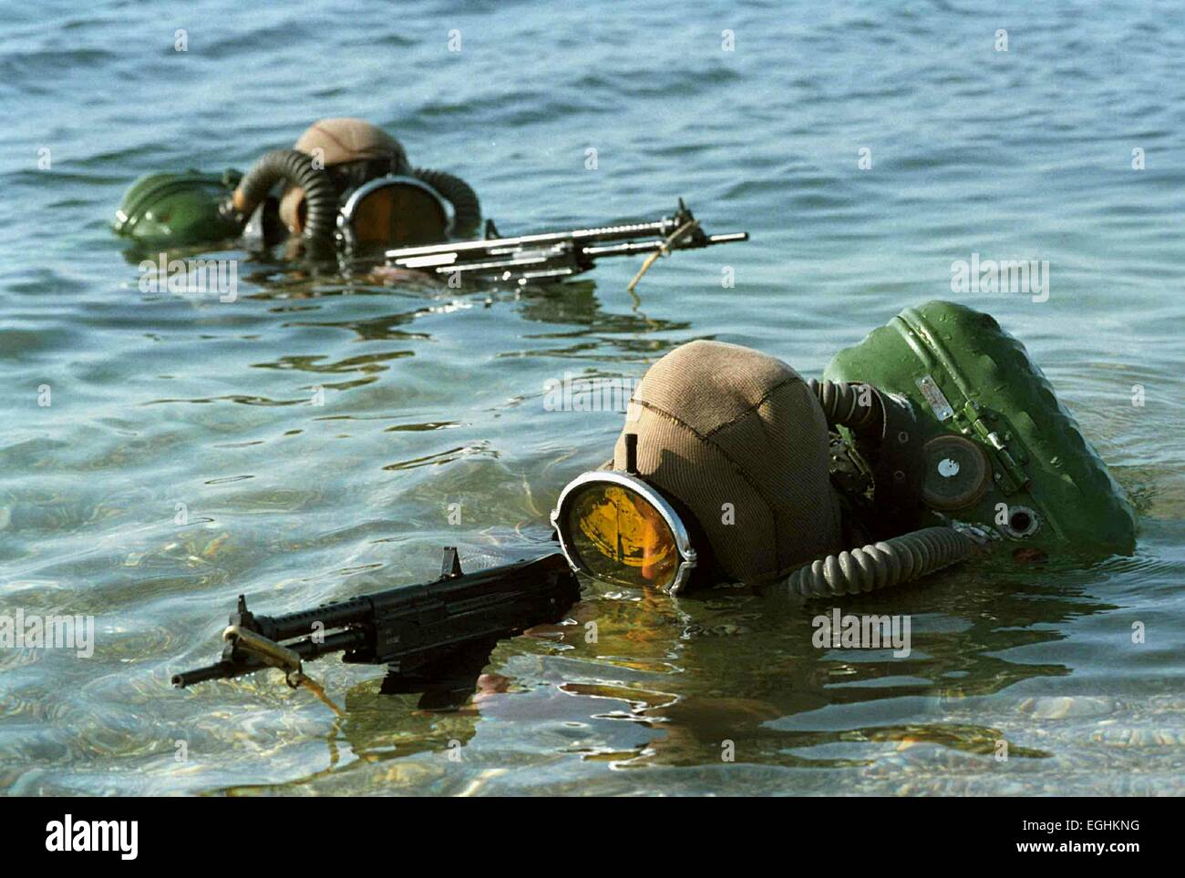 Russia. Russian Special Forces training. In picture: two combat ...