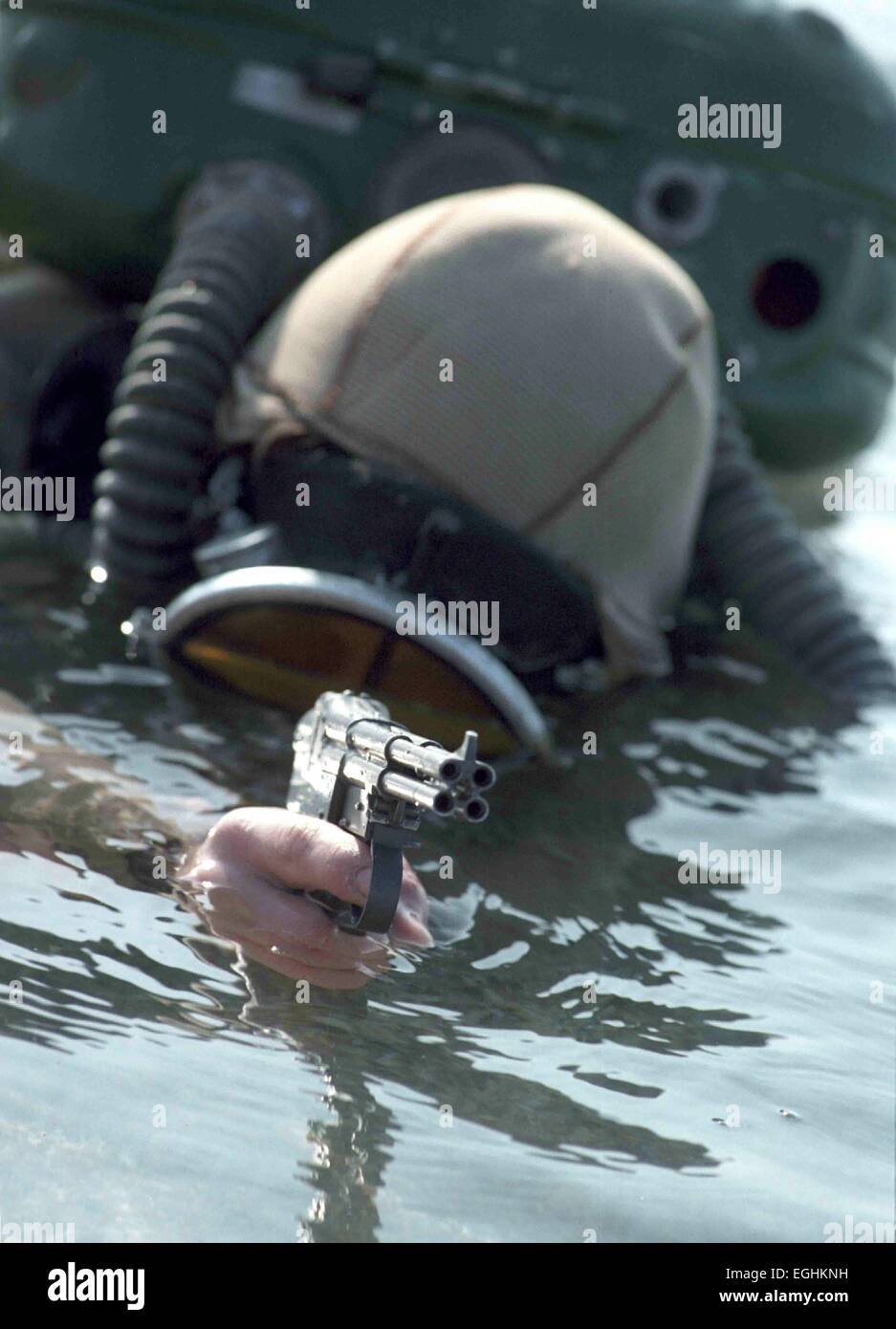 Russia. Russian Special Forces training. In picture: combat swimmer ...