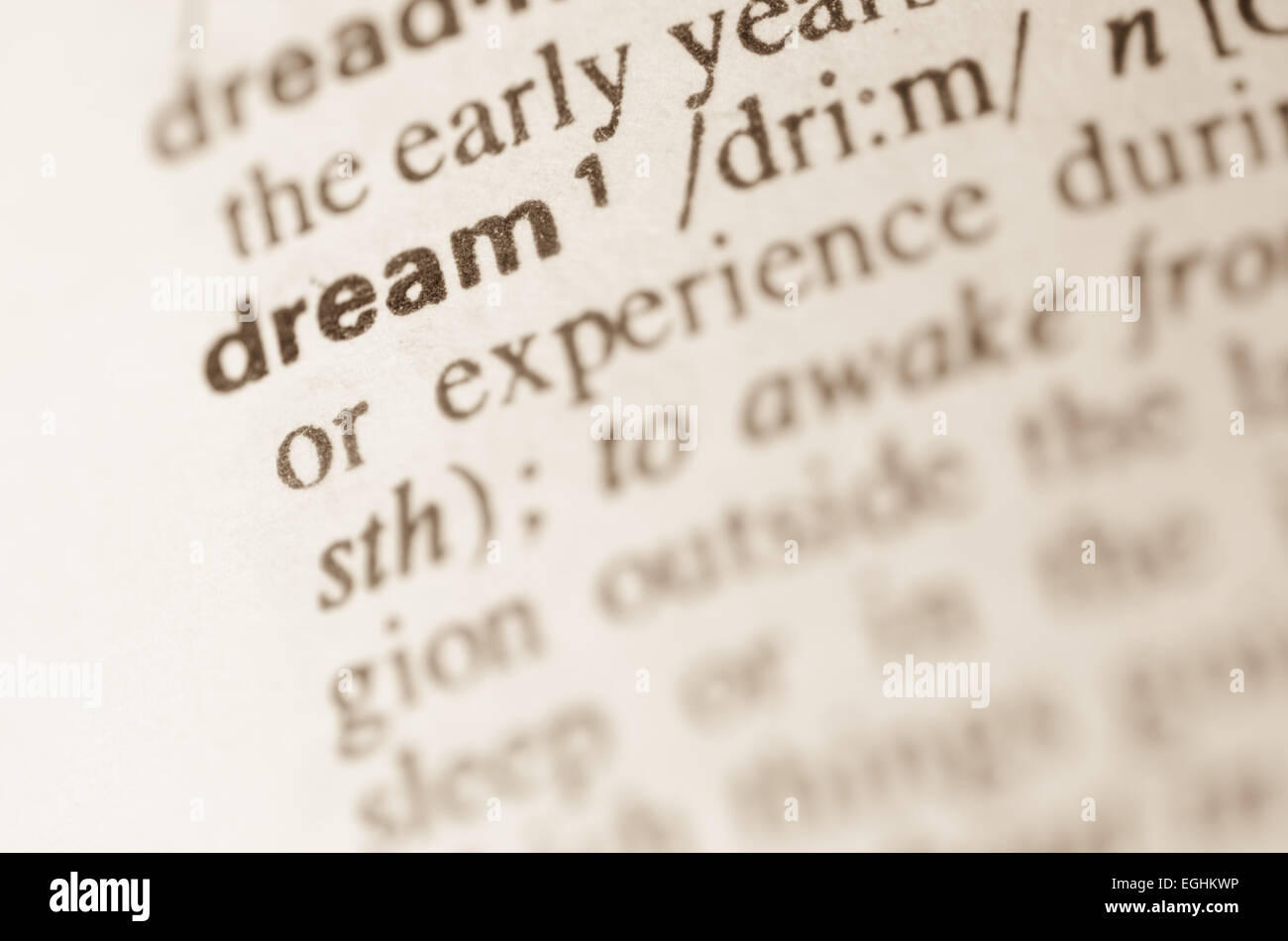 Dream word hi-res stock photography and images - Alamy