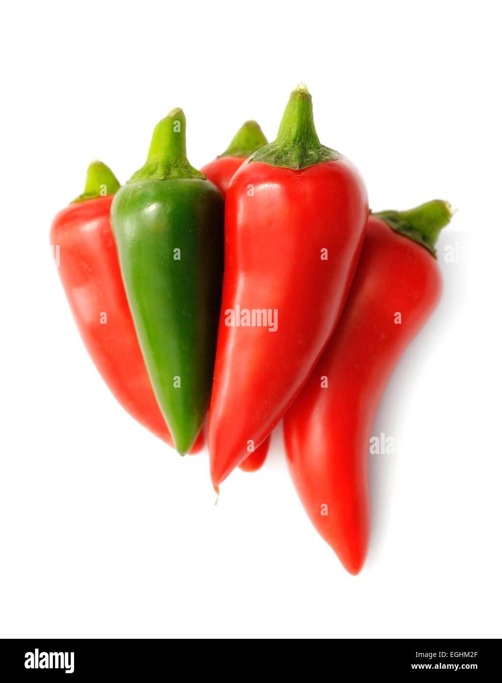 Mixed chili peppers on Cut Out Stock Images & Pictures - Alamy
