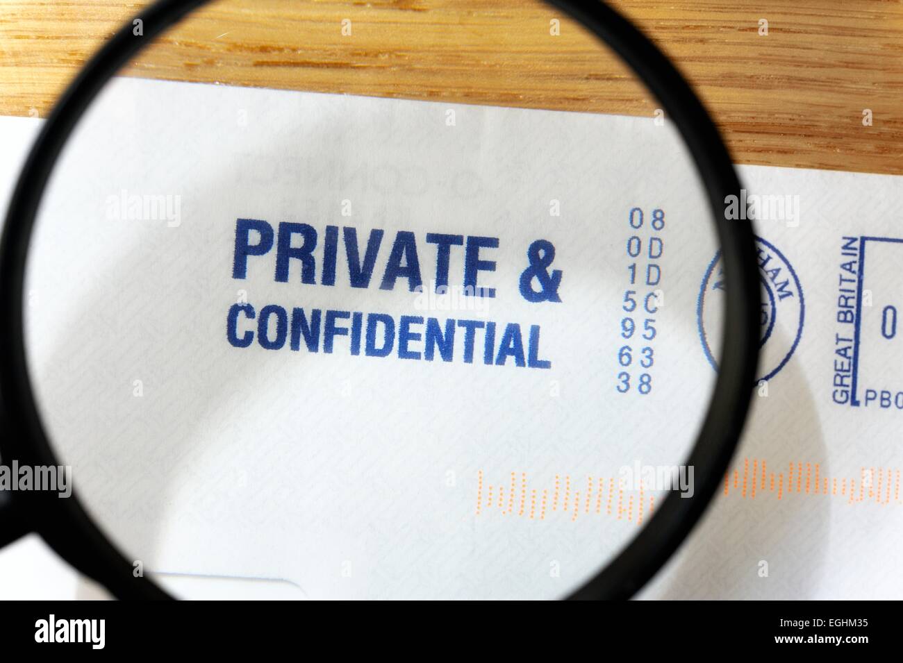 private and confidential stamped envelope england uk Stock Photo - Alamy