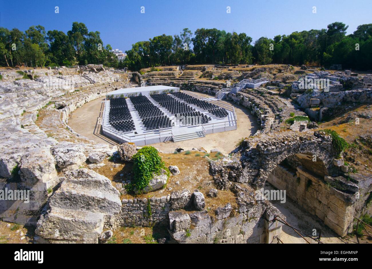 Italy, Sicily, Siracusa city, Neapolis archeological site, Roman ...