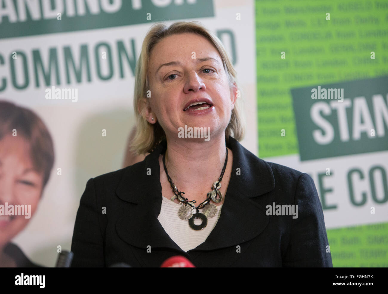 Natalie Bennett,leader of the Green party,speaks at the launch of the ...
