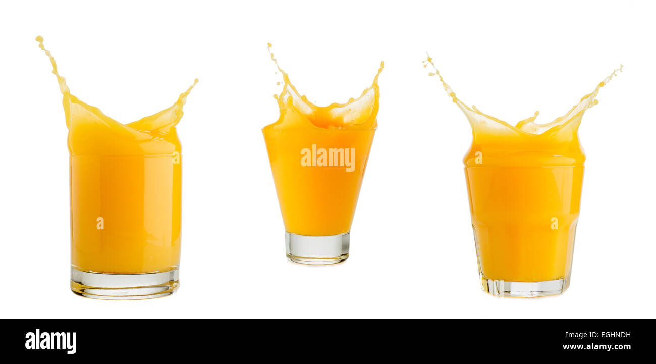 Orange juice splashing drop vector hi-res stock photography and images ...