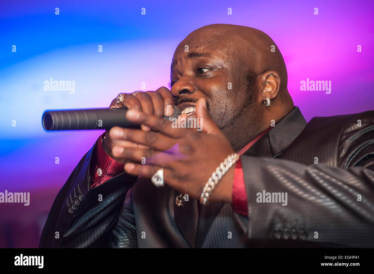 Black African male singer giving a live performance Stock Photo - Alamy