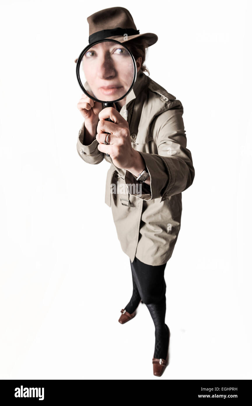 Woman detective vertical hi-res stock photography and images - Alamy