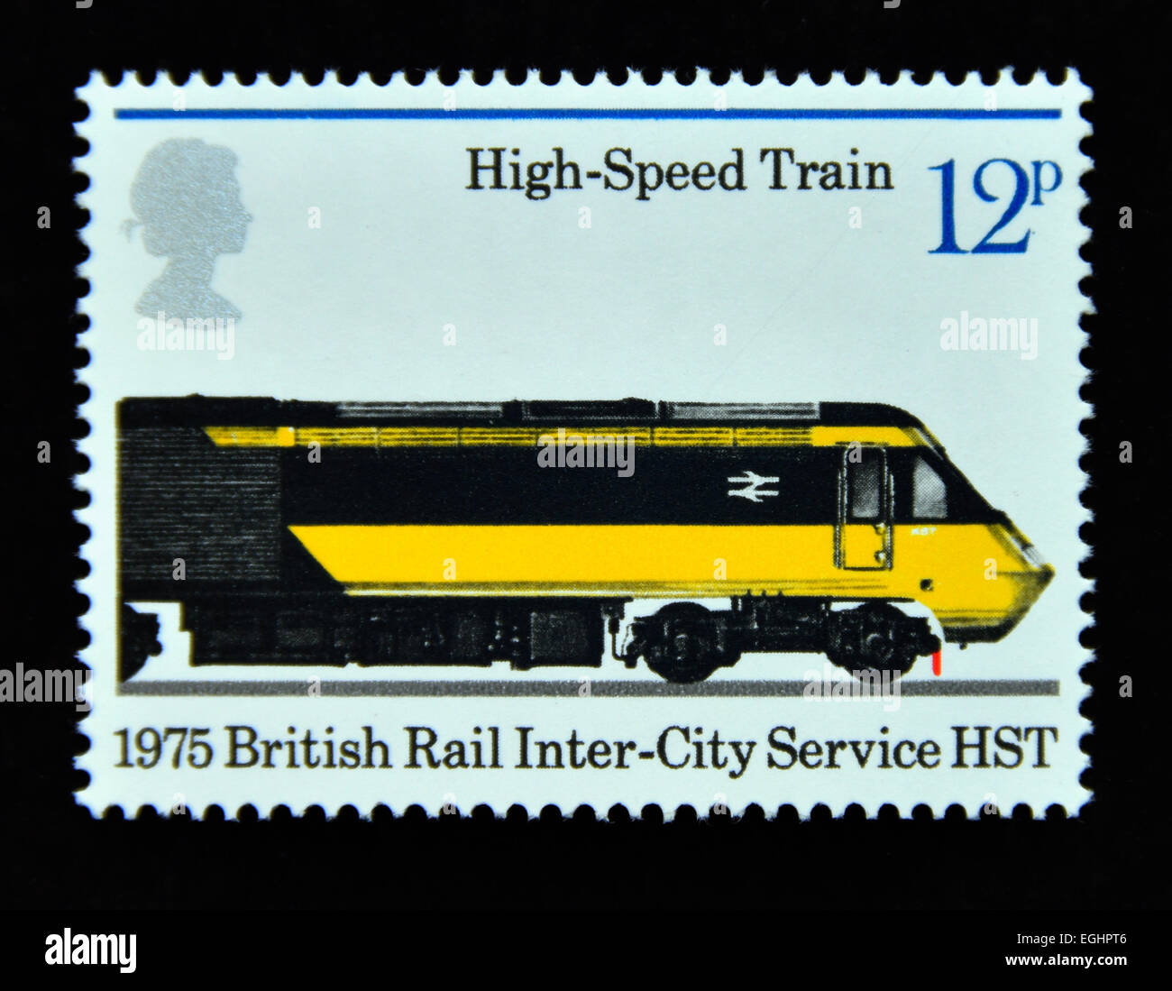 Postage stamp. Great Britain. Queen Elizabeth II. 1975. 150th ...