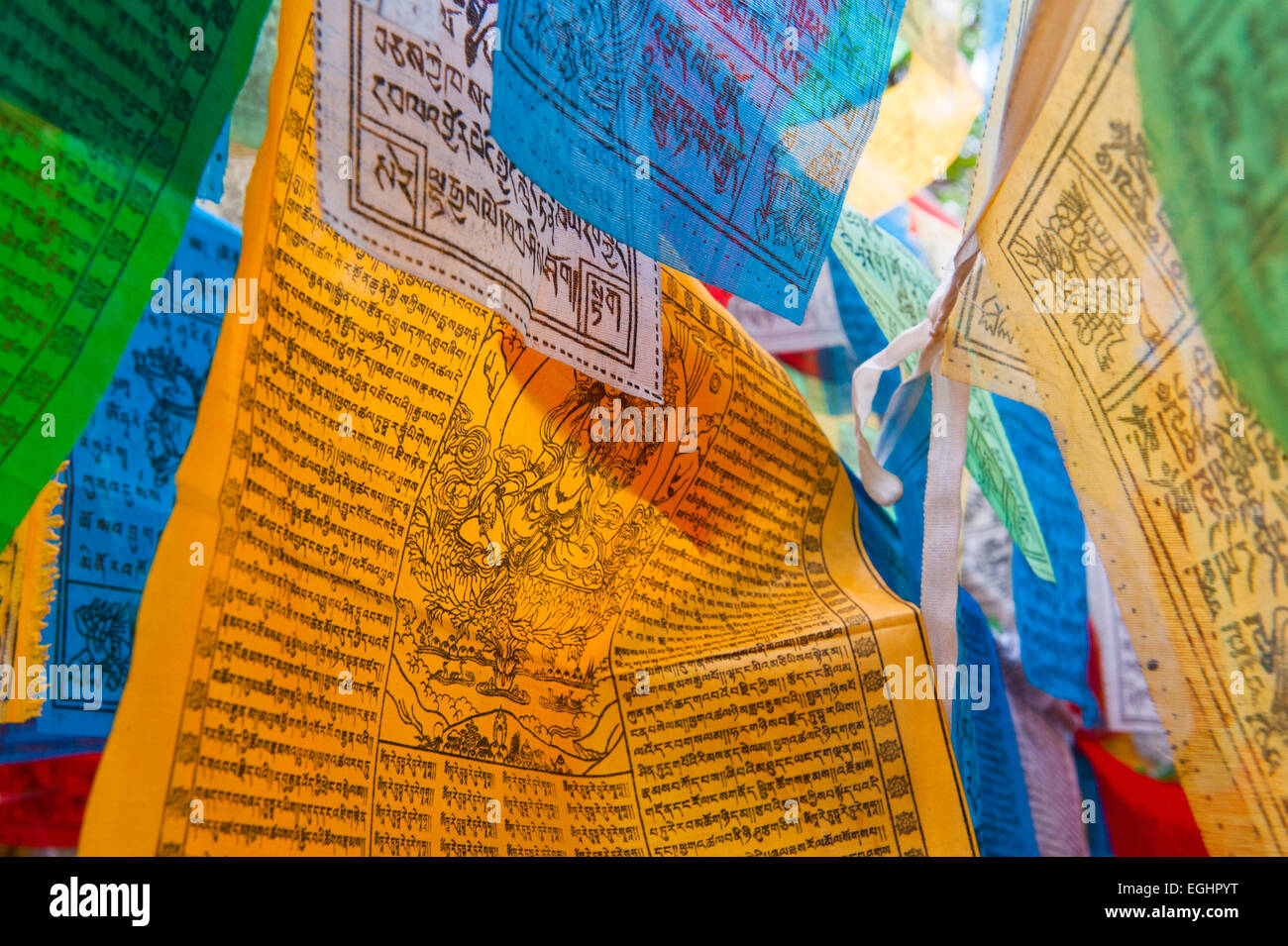 Prayer flags, Shangri-La, Yunnan, China Stock Photo - Alamy