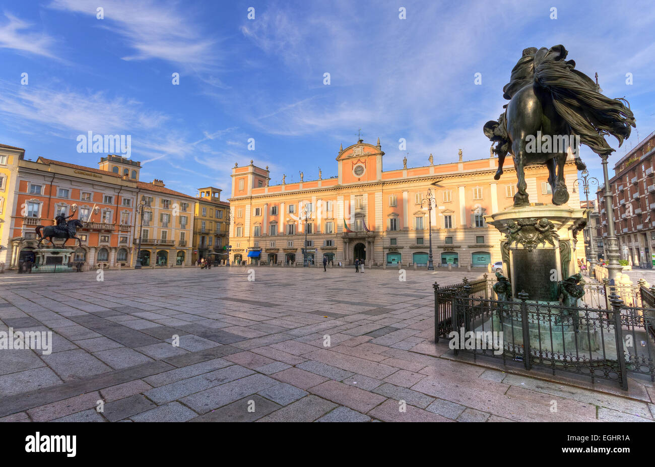 Italy, Emilia Romagna, Piacenza, Piazza dei Cavalli Stock Photo - Alamy
