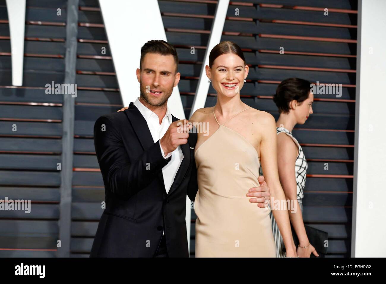 Beverly Hills Ca Usa 23rd Feb 2015 Adam Levine Behati Prinsloo