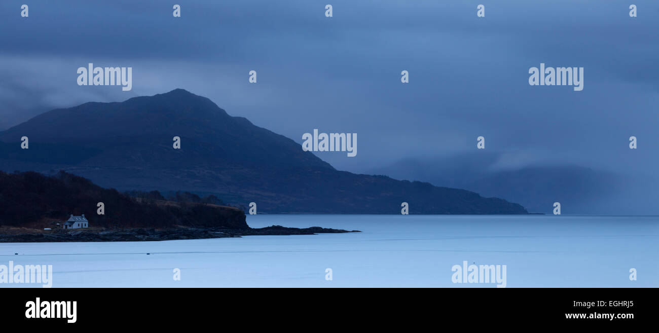 A view of the Scottish mainland across the Sound of Sleat from Loch na ...