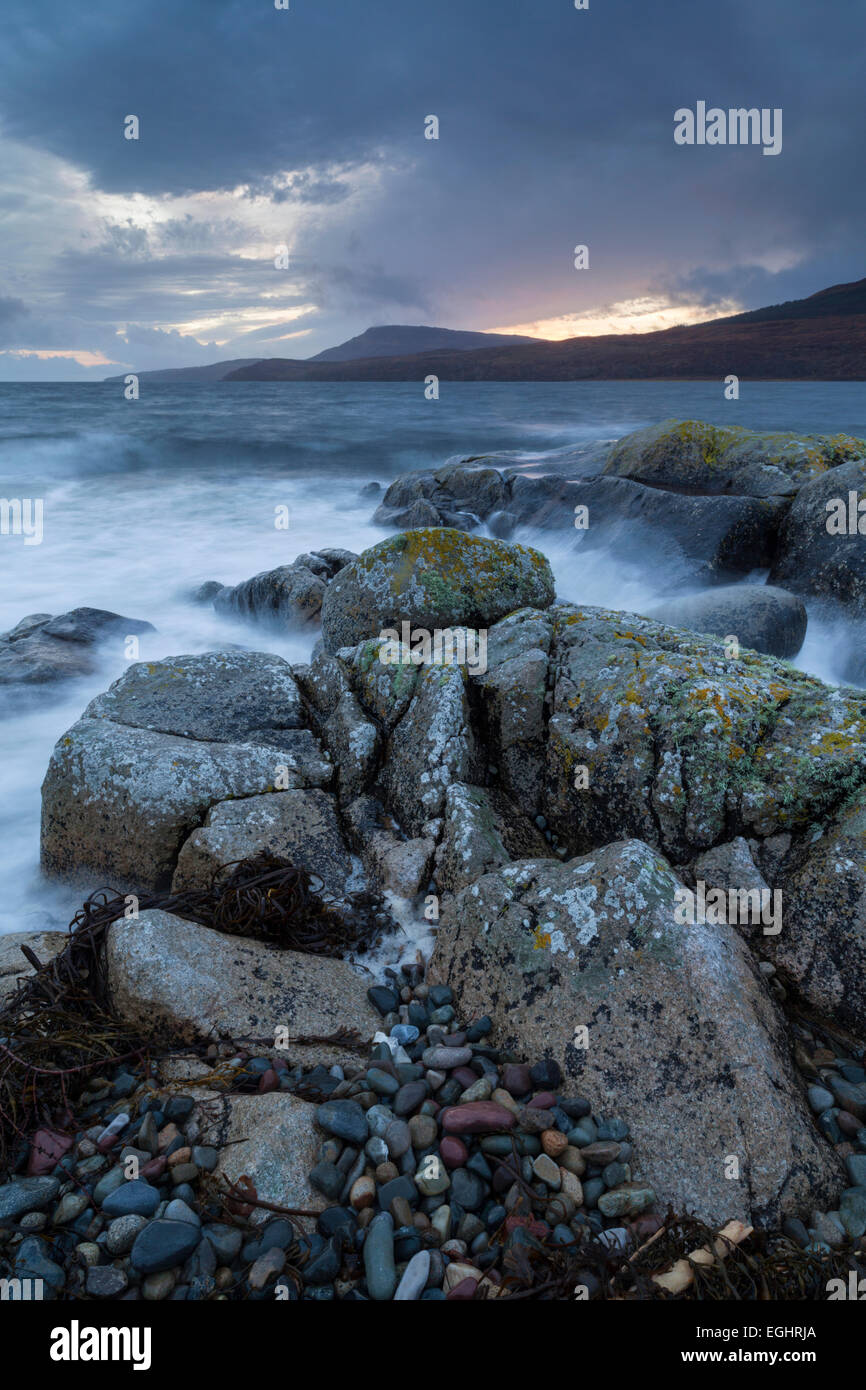 A view of Loch Slapin from Camas Malag, near Torrin, Isle of Skye ...