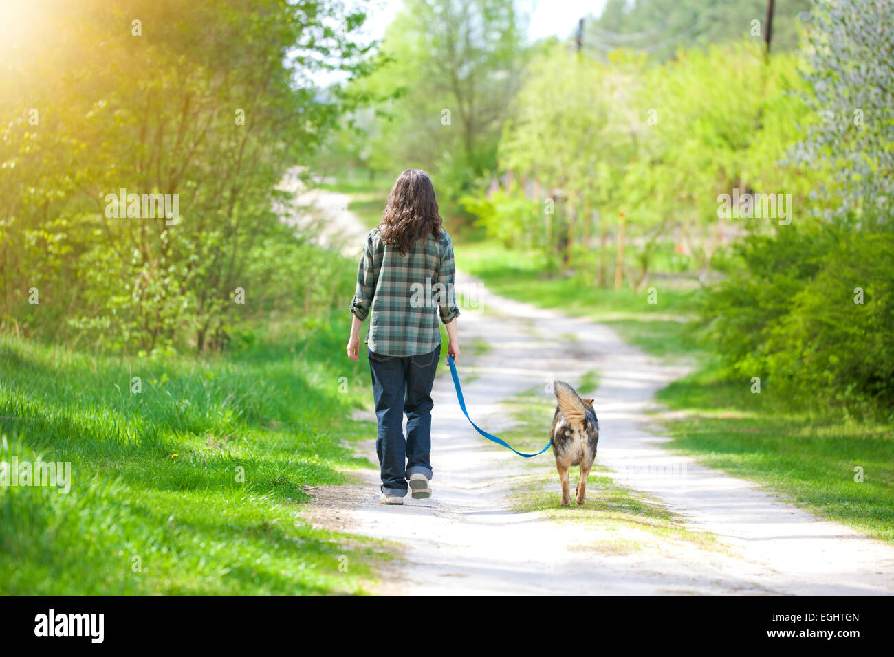 Tall woman walks hi-res stock photography and images - Alamy