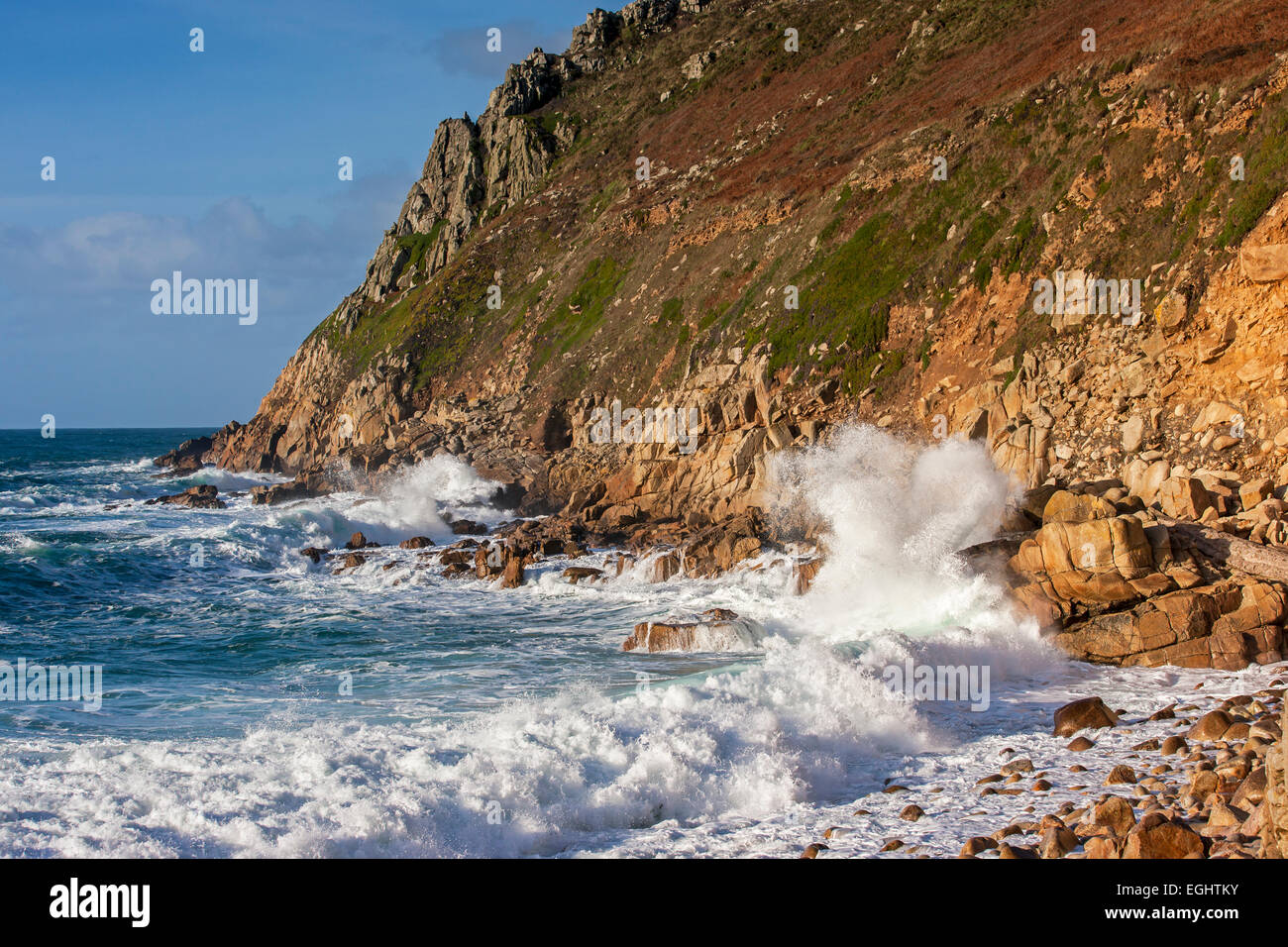 Rocks cliffs porth nanven hi-res stock photography and images - Alamy