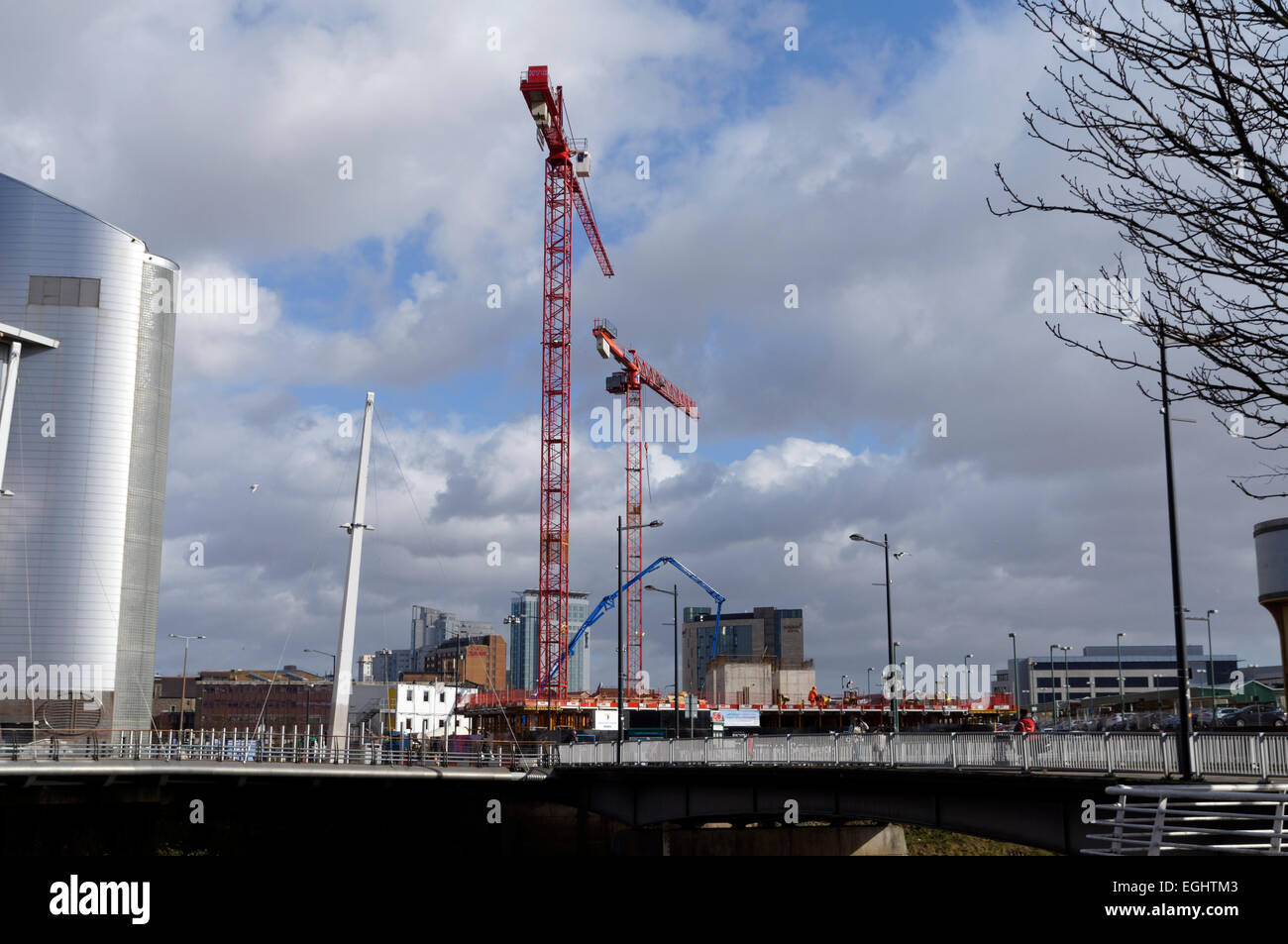 Construction work on the new Central Square Development next to the ...