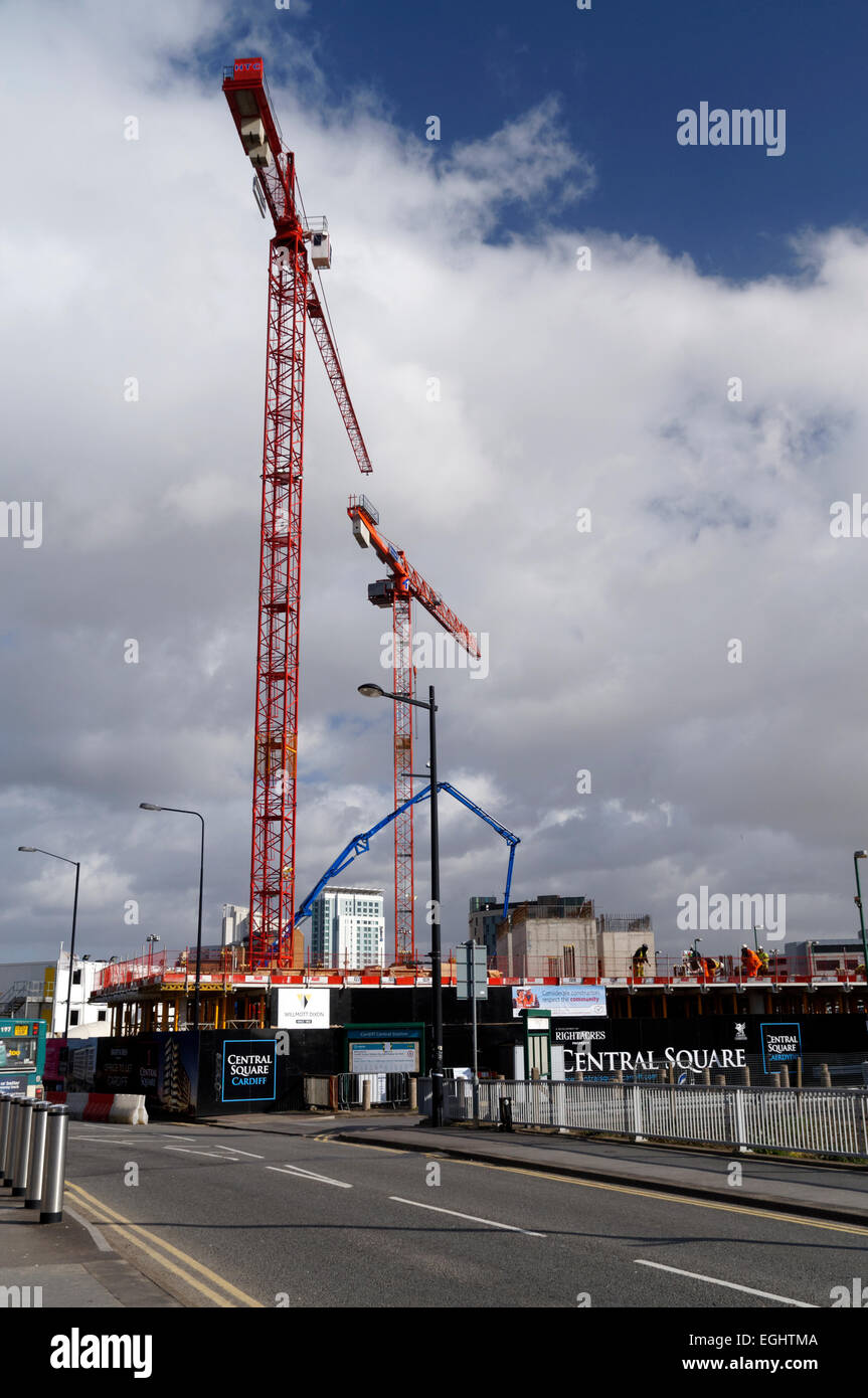 Construction work on the new Central Square Development next to the ...
