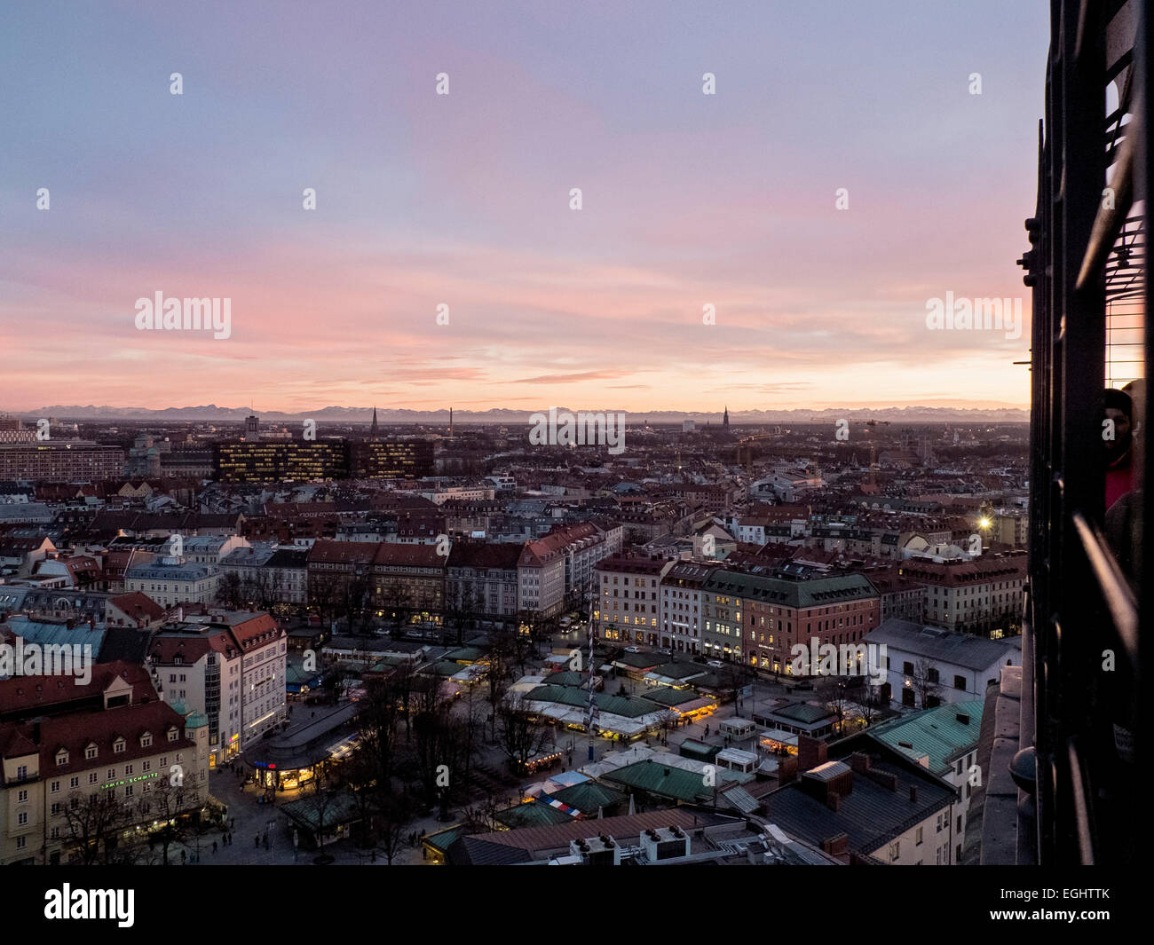 View city twilight munich germany hi-res stock photography and images ...