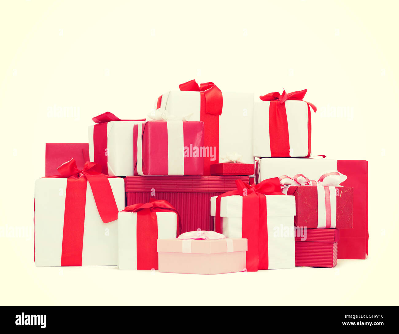 holidays, presents, christmas, x-mas, birthday concept - happy child ...