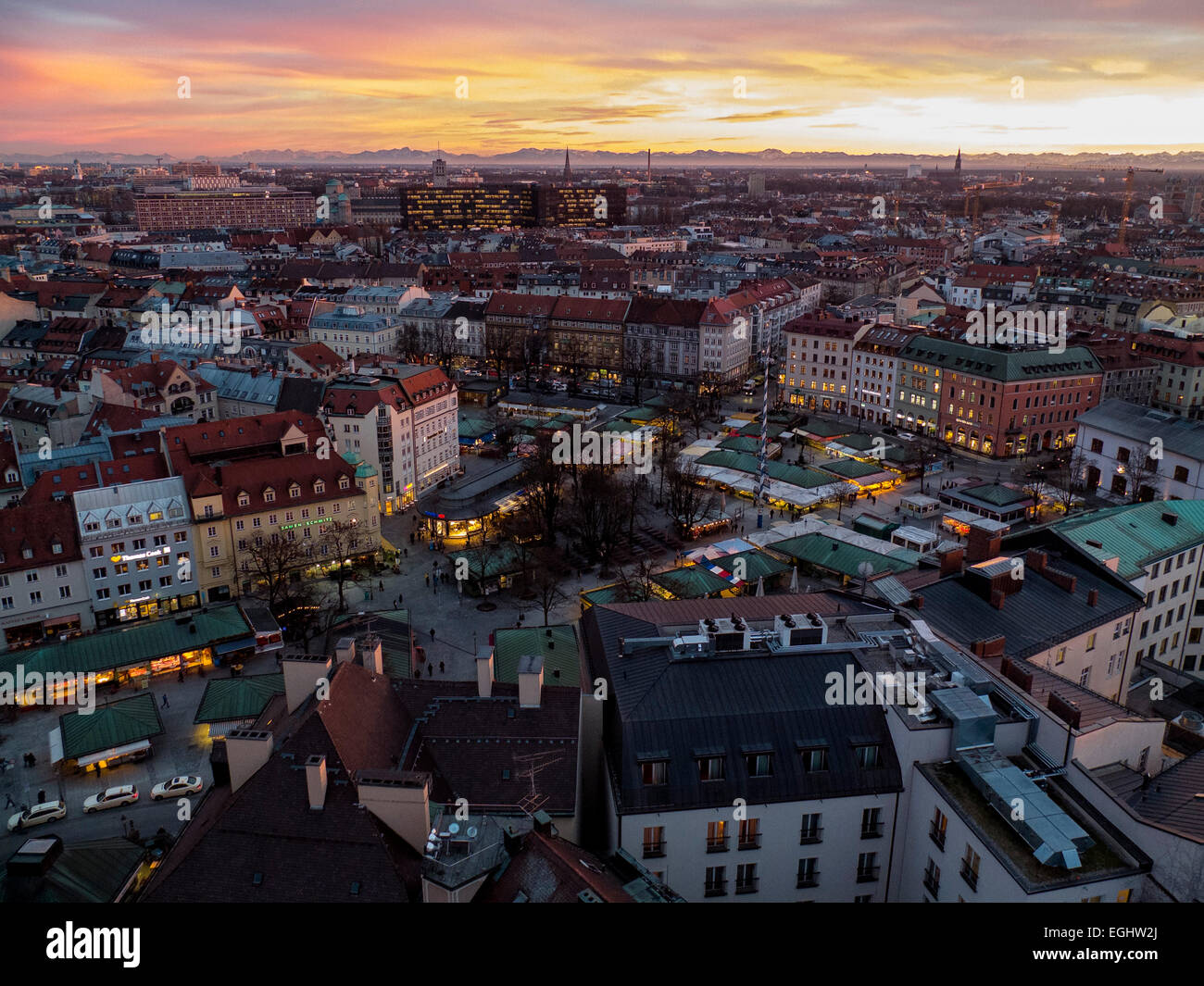 Panorama from viktualienmarkt hi-res stock photography and images - Alamy