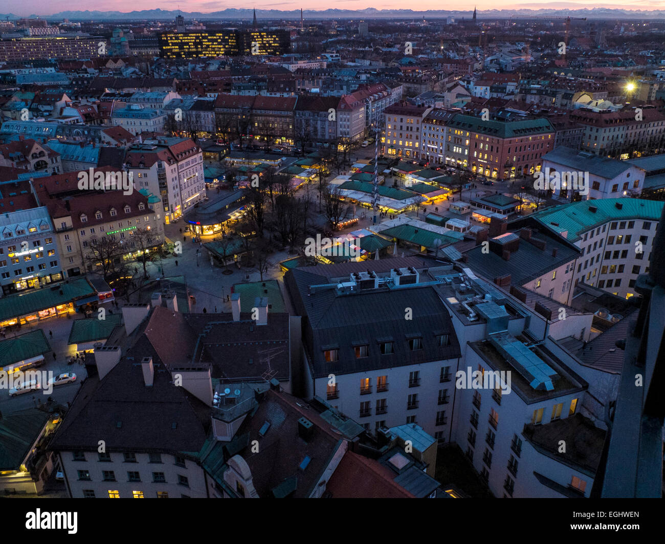 Panorama from viktualienmarkt hi-res stock photography and images - Alamy