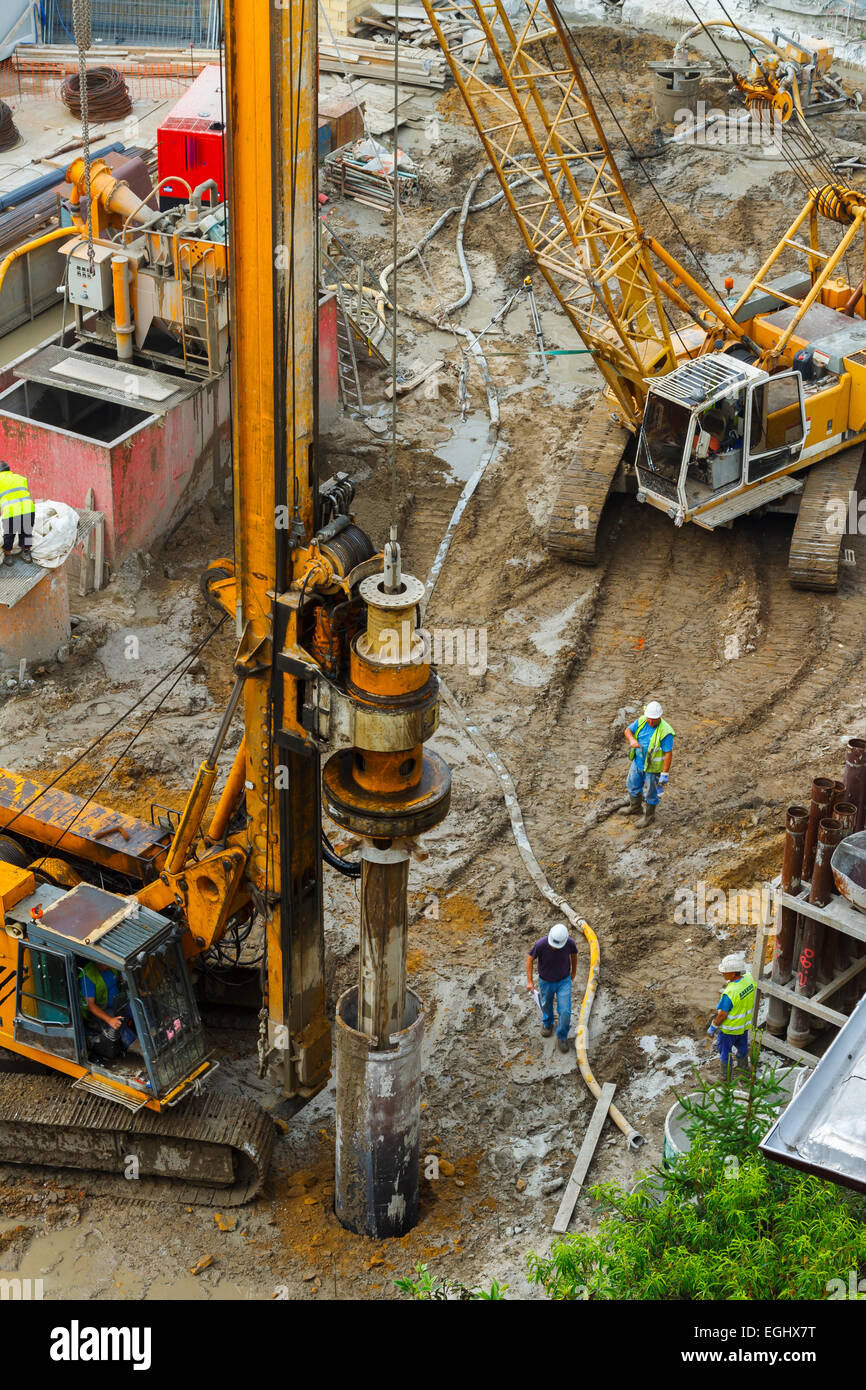 Men at building work Stock Photo - Alamy