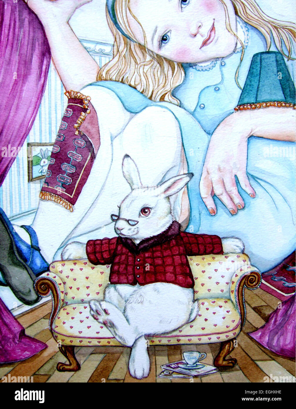 Alice in wonderland white rabbit hi-res stock photography and images ...