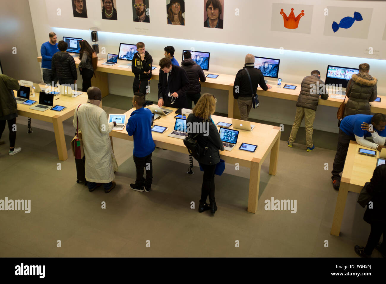 Apple store,Very Busy store where large numbers of Apple Products are ...