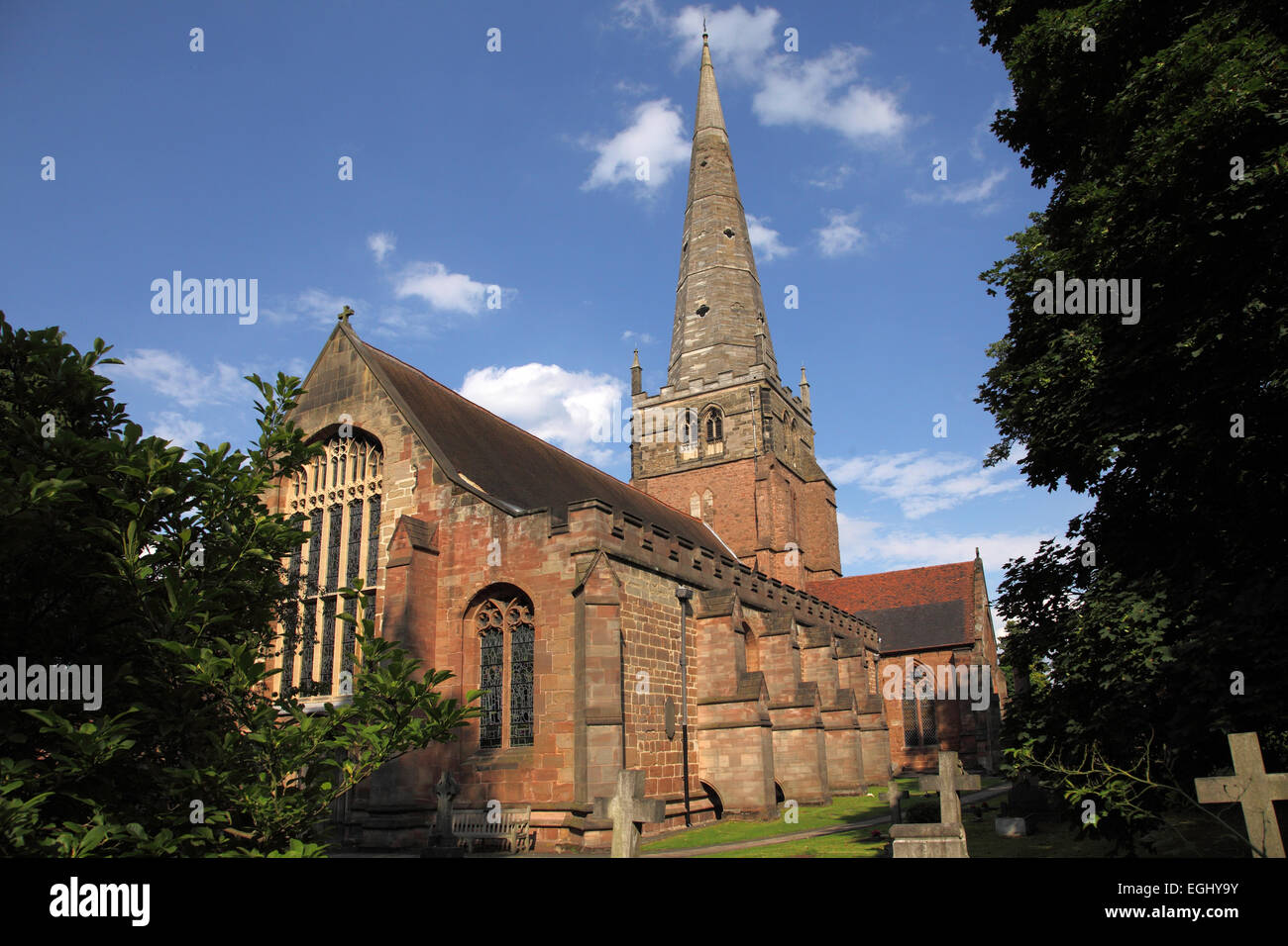 St Alpheges church, Solihull parish church Stock Photo - Alamy