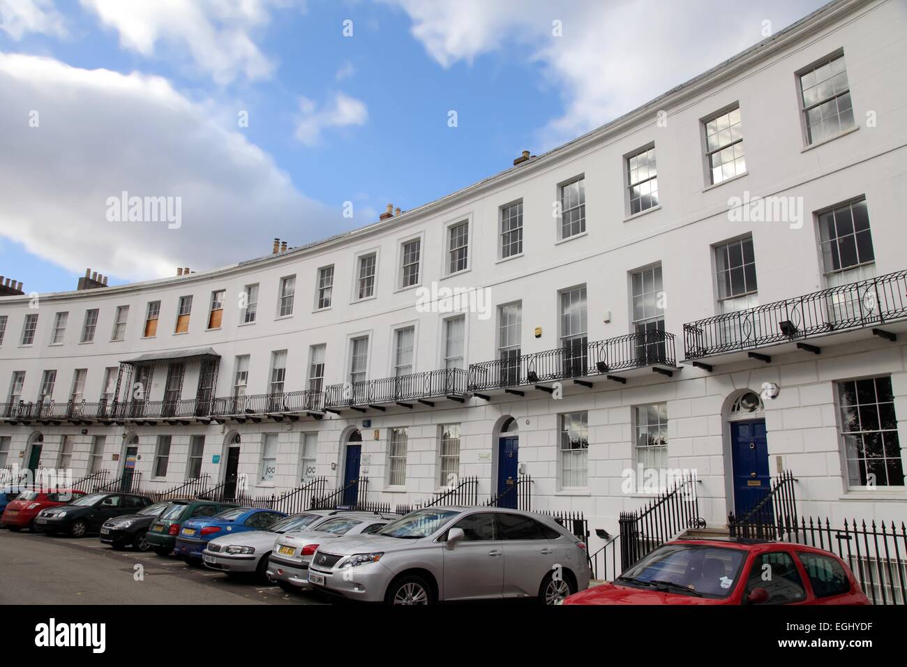 Regency buildings and terraces in Cheltenham, Gloucestershire Stock ...