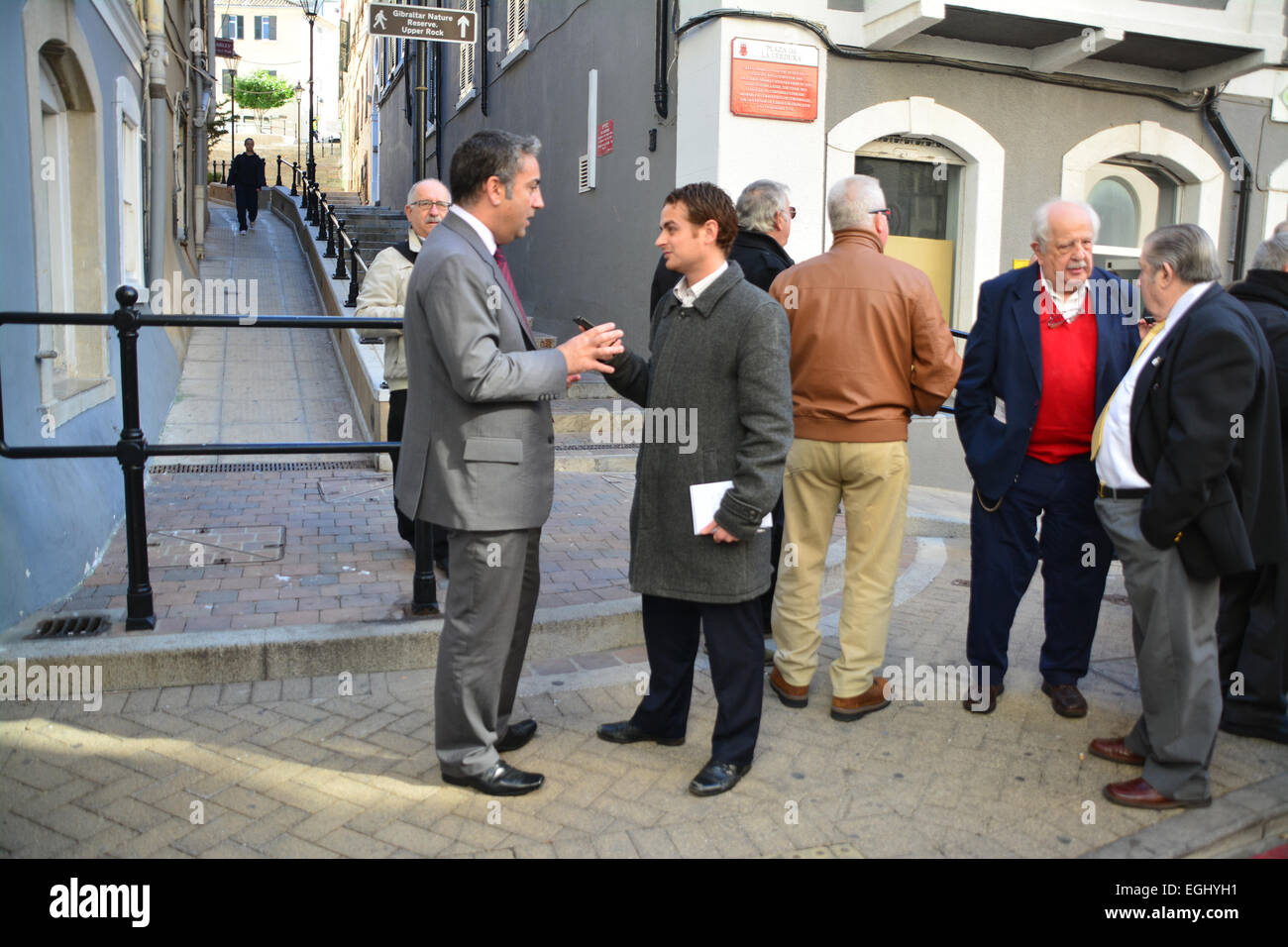 Gibraltar. 25th February, 2015. Gibraltar Transport Minister Paul ...