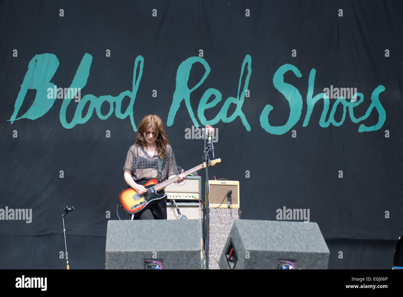 Blood Red Shoes performs at Leeds Festival, Leeds, Engand Featuring ...