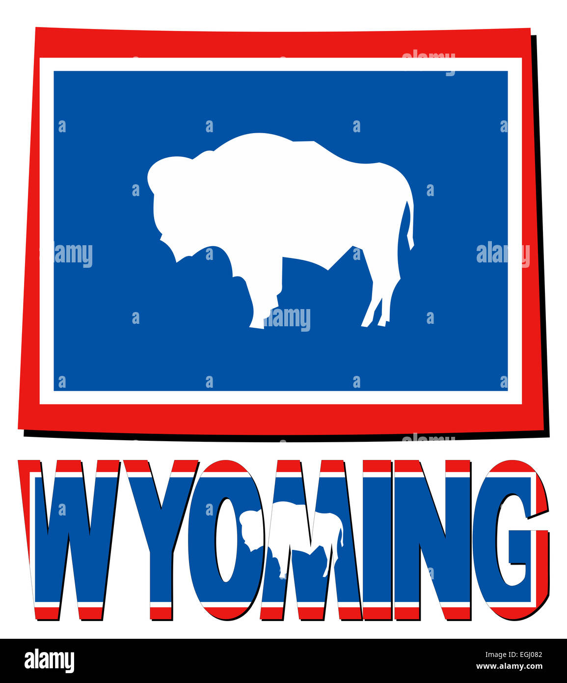 Wyoming map hi-res stock photography and images - Alamy