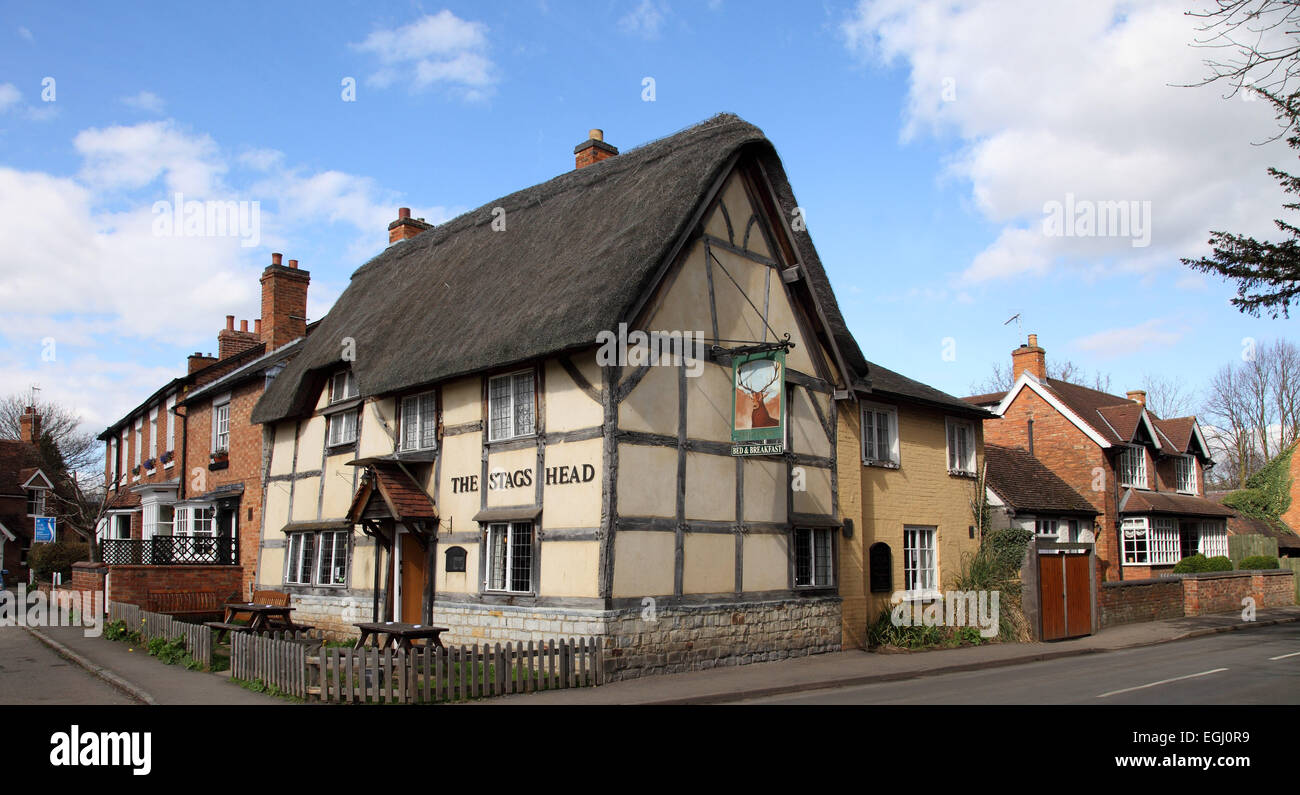 The Stags Head, a rural village pub in Wellesbourne, Warwickshire UK ...